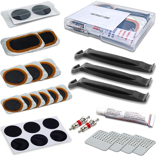 Bike Tire Repair Kit - Heavy Duty Bicycle Inner Tube Patch Kit with ...