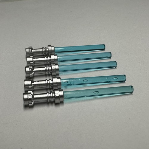 Lot Of 5 Lego Light Sabers Star Wars - Trans Blue Silver Hilt Weapon ...