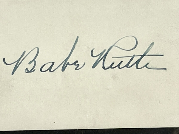 Babe Ruth Autographed Cut Signature Framed with 1932 WS Called Shot ...