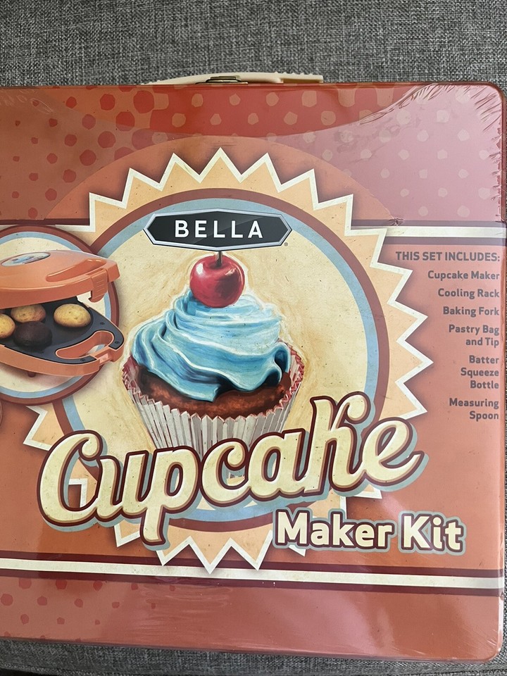 BELLA Cupcake Maker Kit Tin Box w/ Handle Bonus New | eBay