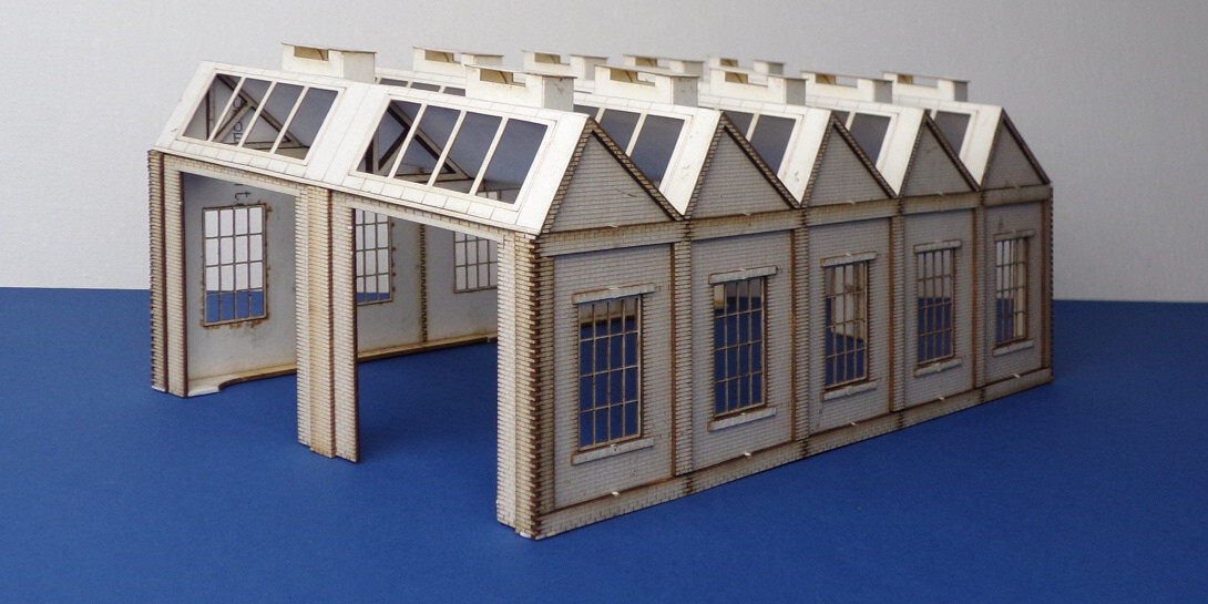OO gauge north light style engine shed - LCC B 00-29 | eBay UK