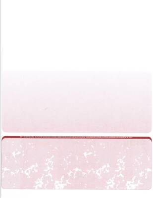 Security Check Paper, 24lb Red Marble Ptrn, 8.5"x11", Prfd, Ck on Btm ...