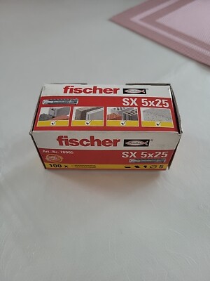 Fischer 100 Stück SX Dübel 5x25 mm Universaldübel Allzweckdübel 70005 ...