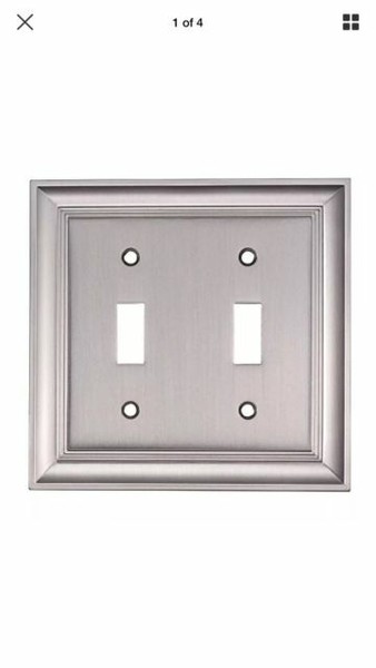 Allen Roth Cosgrove 1-gang Satin Nickel Double Toggle Wall Plate for ...