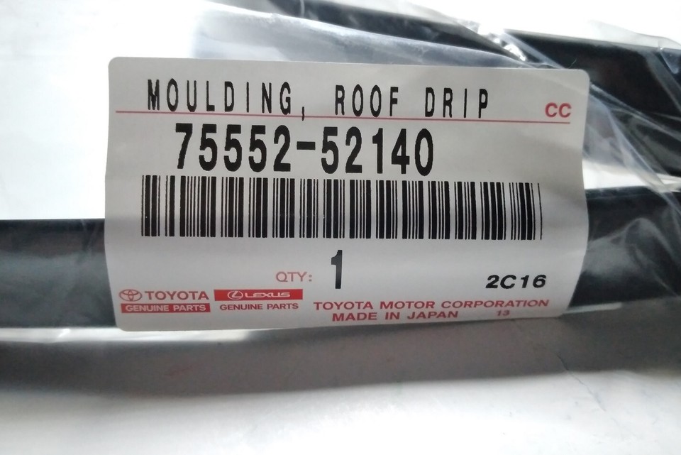 Genuine Left Roof Drip Molding Toyota Yaris Sedan 2007 - 2011 75552 ...