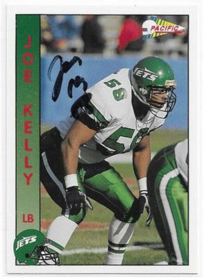 JOE KELLY Autographed Signed 1992 Pacific Football card #222 New York ...