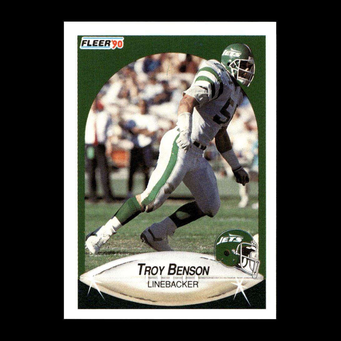 Troy Benson 1990 Fleer New York Jets #358 R325D 60 | eBay
