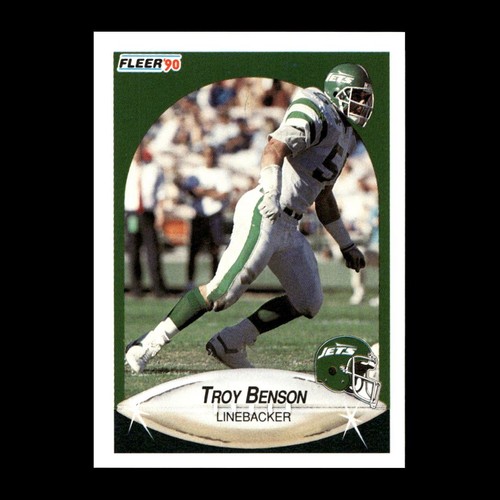 Troy Benson 1990 Fleer New York Jets #358 R325D 60 | eBay