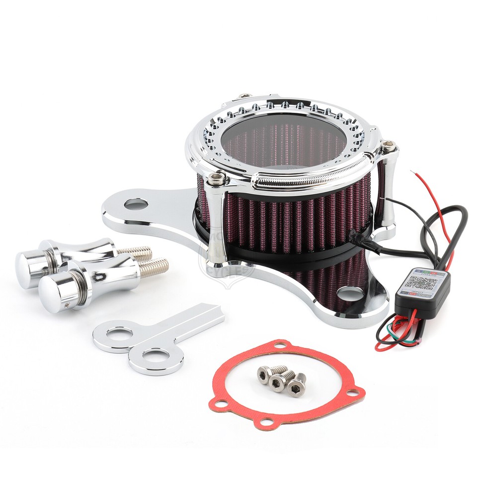 LED Air Cleaner Intake Filter Kit Mini For Harley Softail Dyna Touring ...