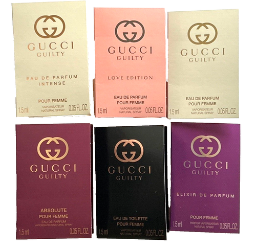 Gucci Guilty Perfume Collection For Women Sample Spray Vials 6pc Set | eBay