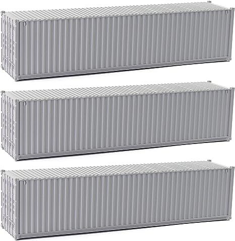 Atlas N 40' Standard-Height Container 3-Pack Assembled Undecorated ...