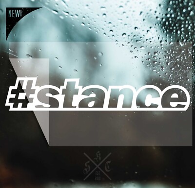 STICKERCORP - #STANCE - VINYL CAR WINDOW DECAL STICKER - 8" Arial Bold ...