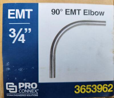 (10 Pack) Sigma ProConnex 3/4 in. 90-Degree EMT Elbow | eBay