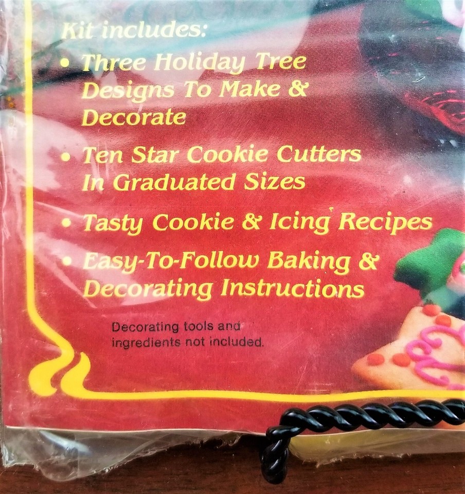 VTG Wilton Christmas Cookie Tree Kit 10 Star Graduated Cookie Cutters ...
