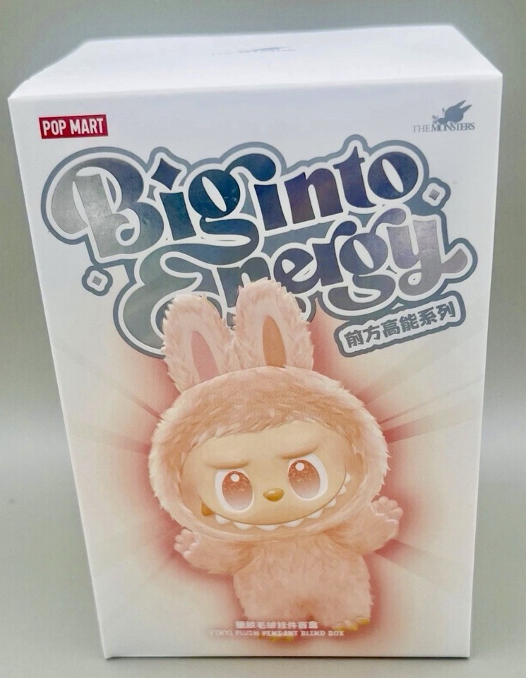 Authentic Pop Mart LABUBU Big Into Energy 💕LOVE ️ Vinyl Plush Pendant ...