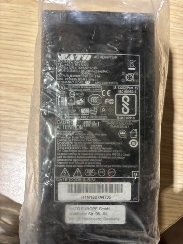 Genuine SATO AC Adapter TG15-5011-19V 4-Pin For Printer 51W Charger ...