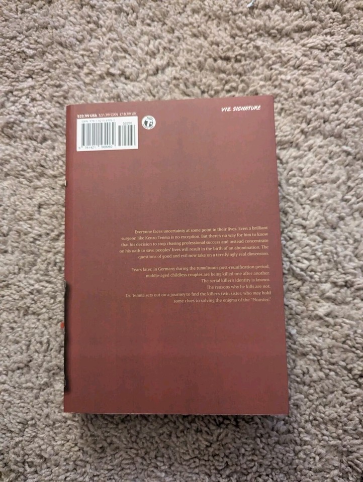 Monster Volume 1 Manga English Naoki Urasawa | eBay