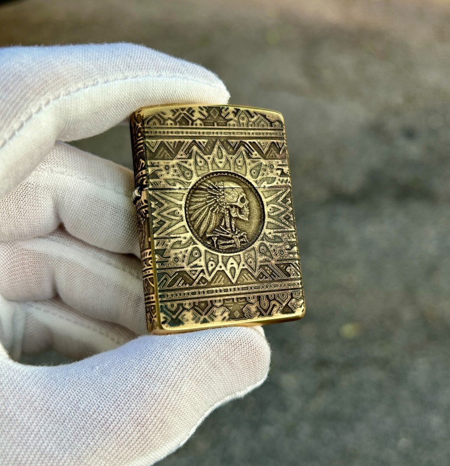 New in box Zippo Big Chief Premium Armor Genuine Zippo lighter | Aztec ...