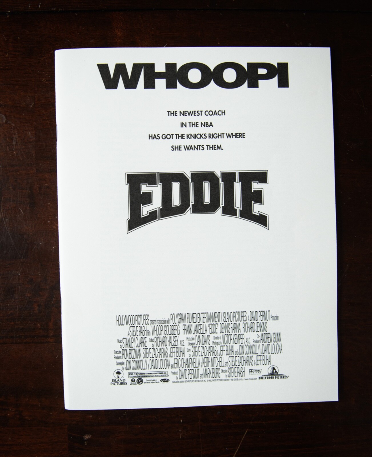 "Eddie" (1996) movie press kit production info handbook - Whoopi ...