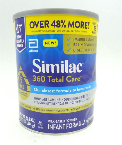 Similac 360 Total Care Infant Formula, Baby Formula Powder, 30.8 oz Tub ...