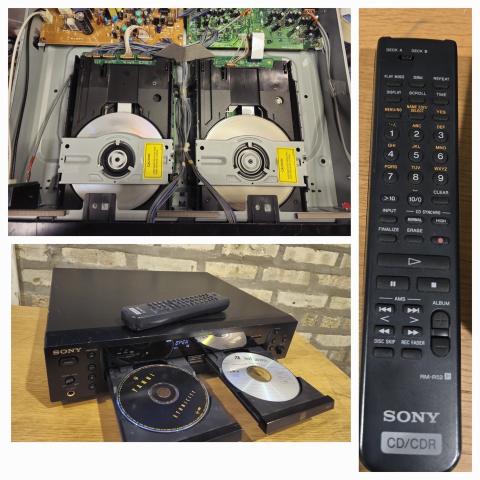 Sony RCD-W1 Dual CD Recorder w/remote ,,serviced,, Fully Functional ...