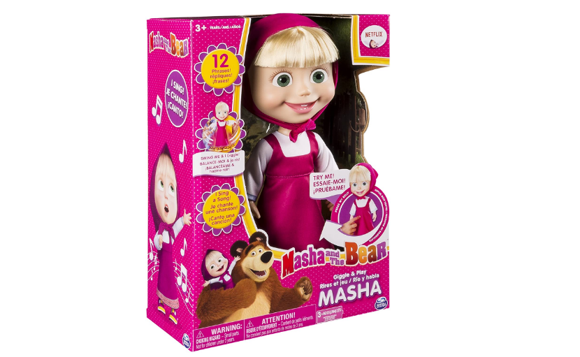 Interactive Doll Masha And The Bear Sing Speak English Giggle Gift Toy ...