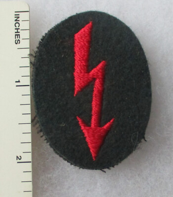 Original WW2 Vintage GERMAN ARMY ARTILLERY SIGNAL BLITZ PATCH on Dark Green Wool | eBay