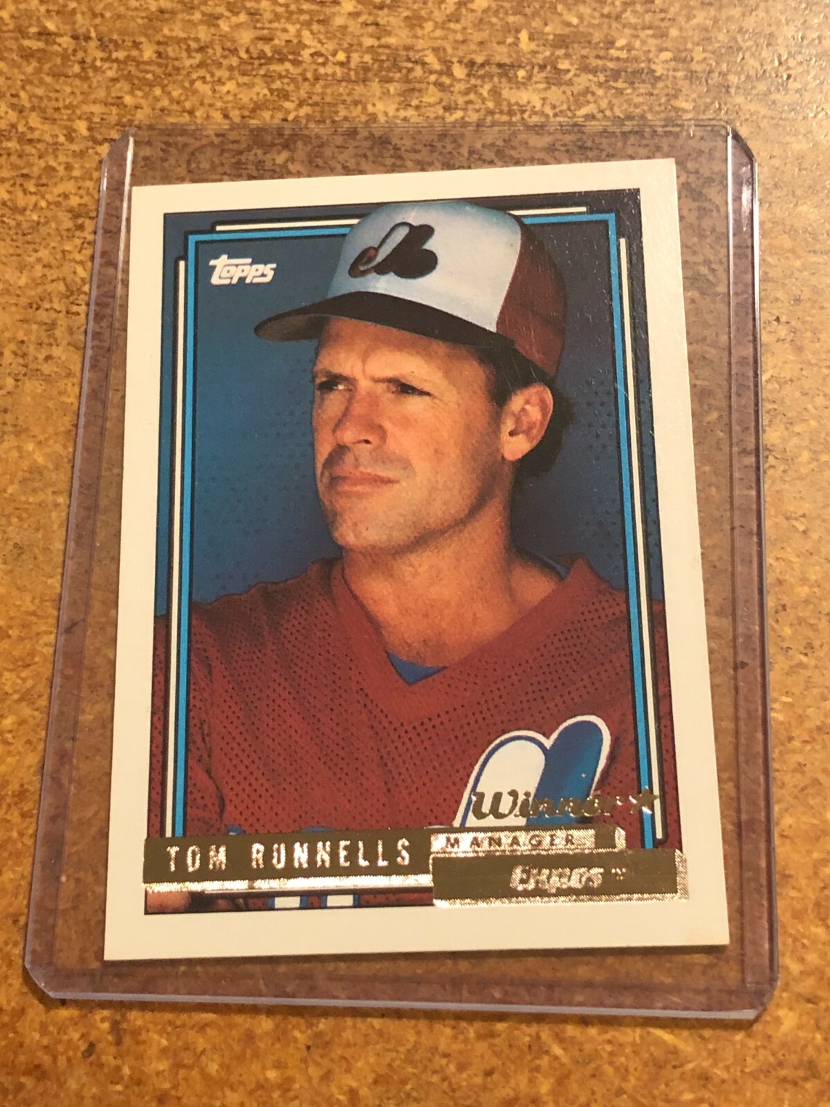 1992 Topps Gold Winner Baseball # 51 Tom Runnells Montreal Expos ...