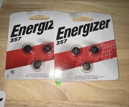 ENERGIZER BATTERIES 357/303/LR44 (2 PACKS) 6 TOTAL BATTERIES INCLUDED ...