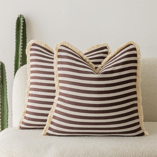 Farmhouse Boho Throw Pillow Covers 18x18 Inch Set of 2 for Couch Living ...