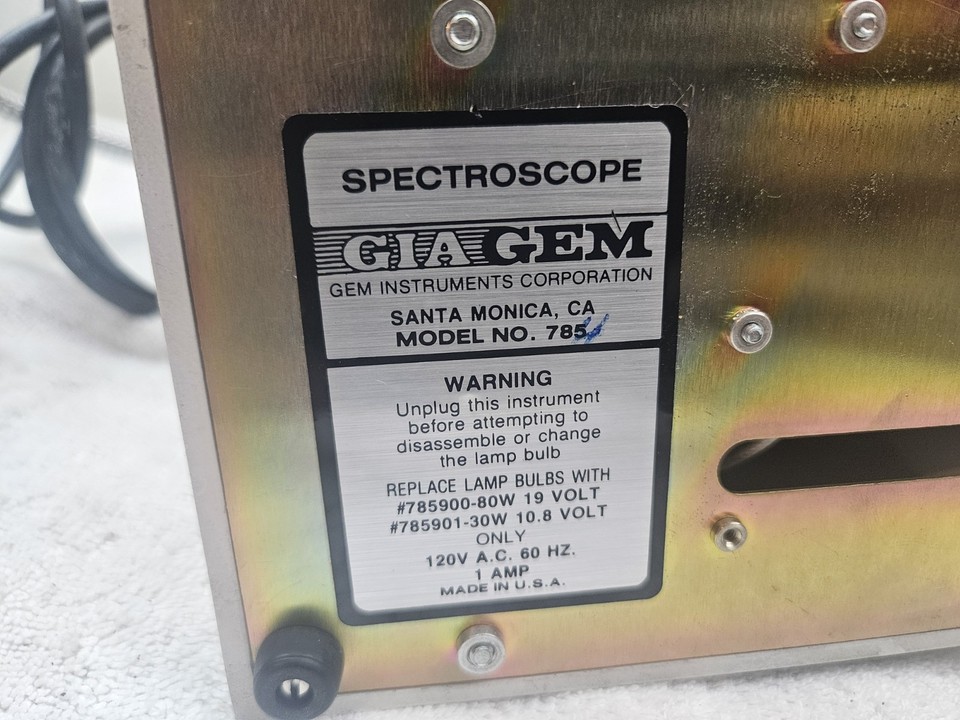 GIA GEM SPECTROSCOPE MODEL 785 WITH INSTRUCTIONS RARE NICE CONDITION | eBay