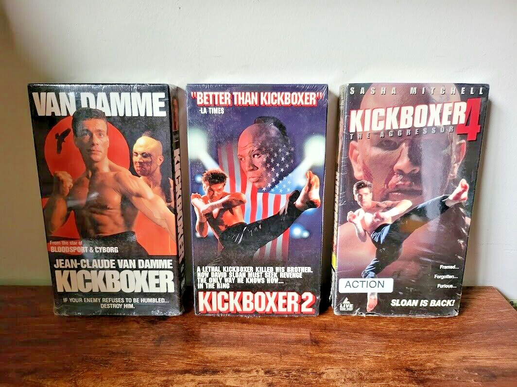 *SEMI-SEALED* Kickboxer VHS Lot - 1, 2, 4 Van Damme, Mitchell, 90s ...