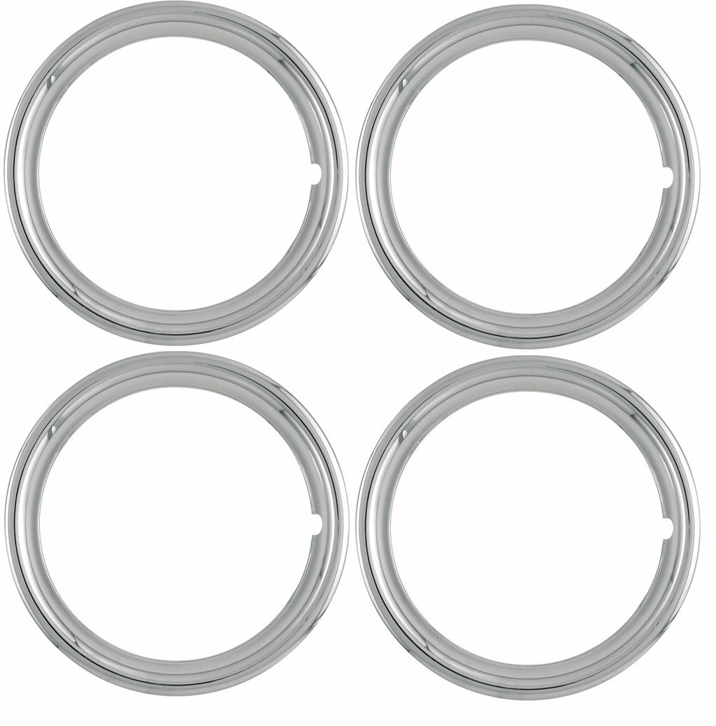 16" inch NEW Plastic Chrome Beauty Rings Standard 2" TRIM RING SET ...