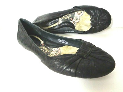 BORN Adele US 6M EUR 36.5 Black Leather Ballet Flats Shoes | eBay