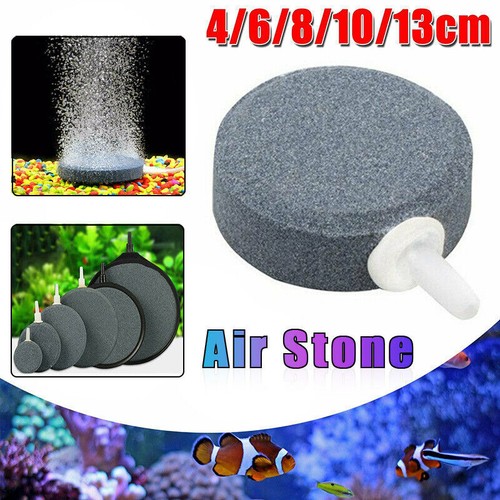 Round Air Stone Disk Bubble Diffuser Airstone Hydroponics Aquarium Fish ...