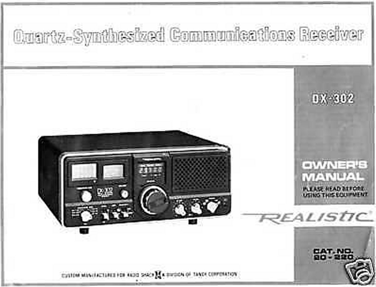 Realistic DX-302 Owners Manual COPY | eBay