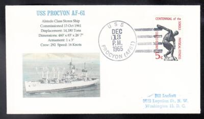 Stores Ship USS PROCYON AF-61 MhCachets Naval Cover B2446 | eBay