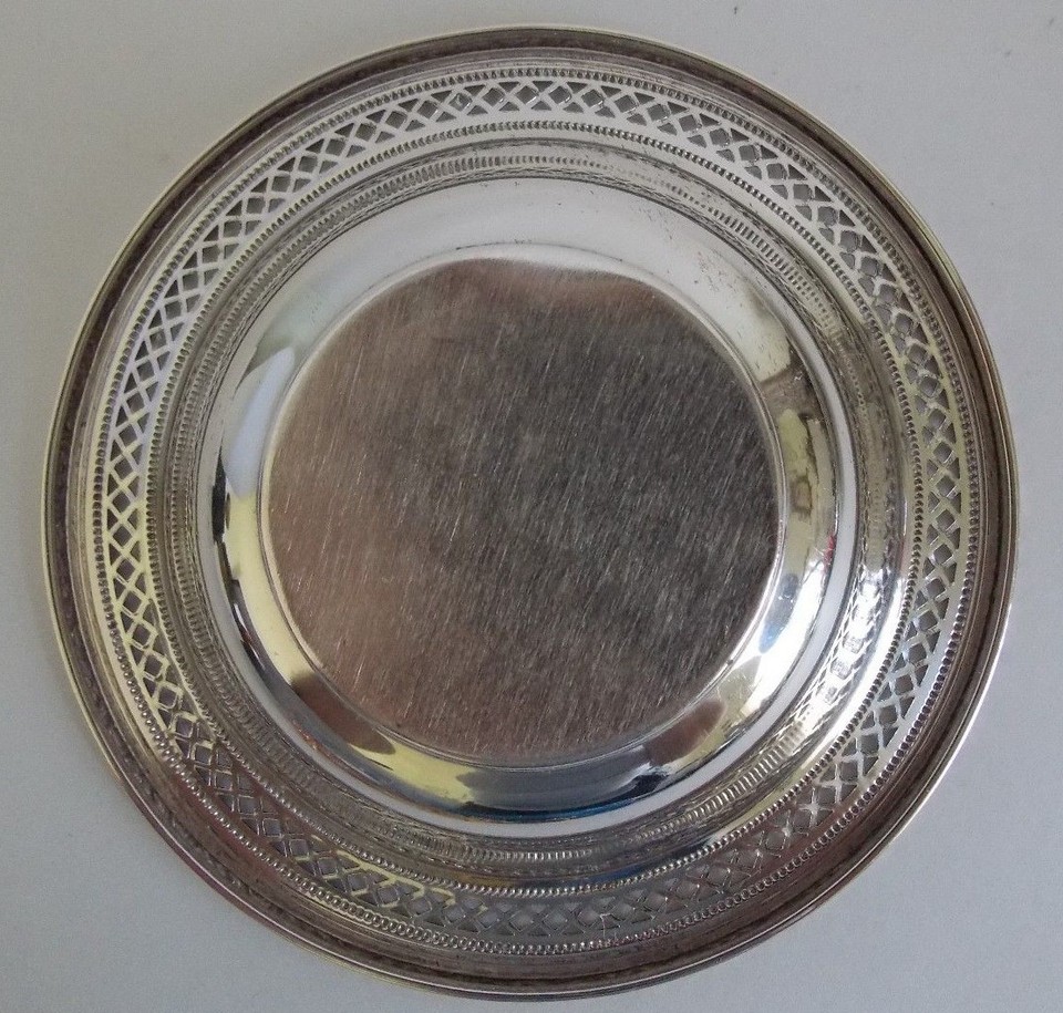Vintage RLB Solid Sterling Silver Plate, 6" 88 Grams ROGERS LUNT BOWLEN ...