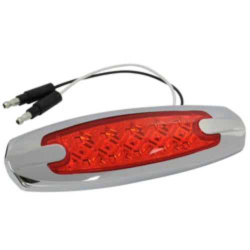 Roadpro Lights Lenses RP1370RD Led Diamond Lens 3.15 Red Lt W/chr Base ...