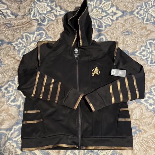 Disney Marvel Avengers Endgame Hawkeye Ronin Jacket Black Gold Zip ...