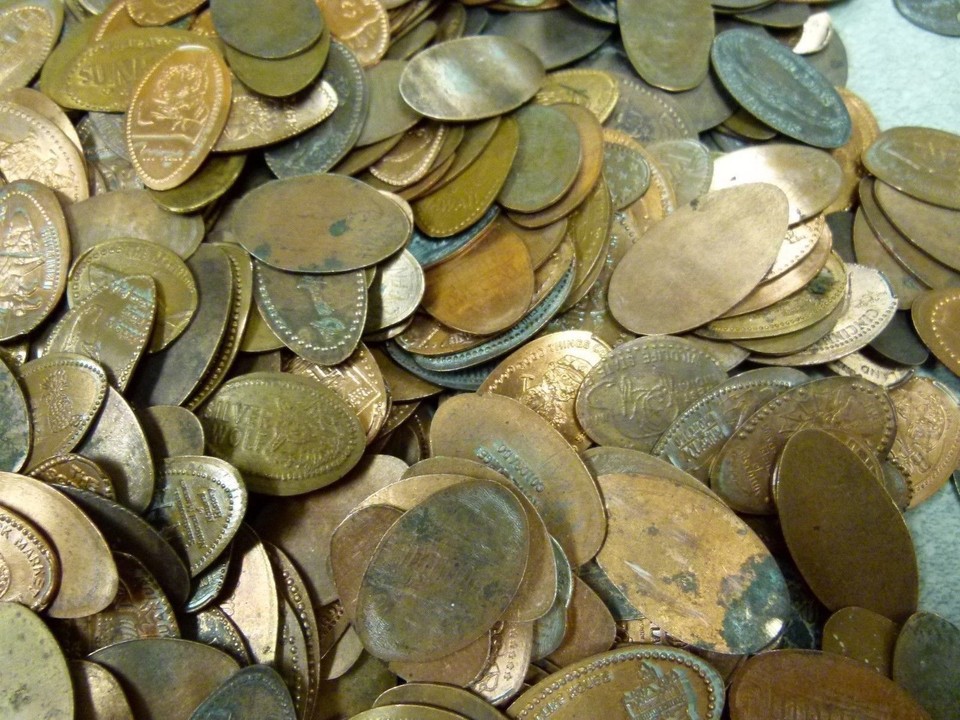 100 Elongated Pennies - Smashed Pennies - Pressed Pennies - Unsearched ...