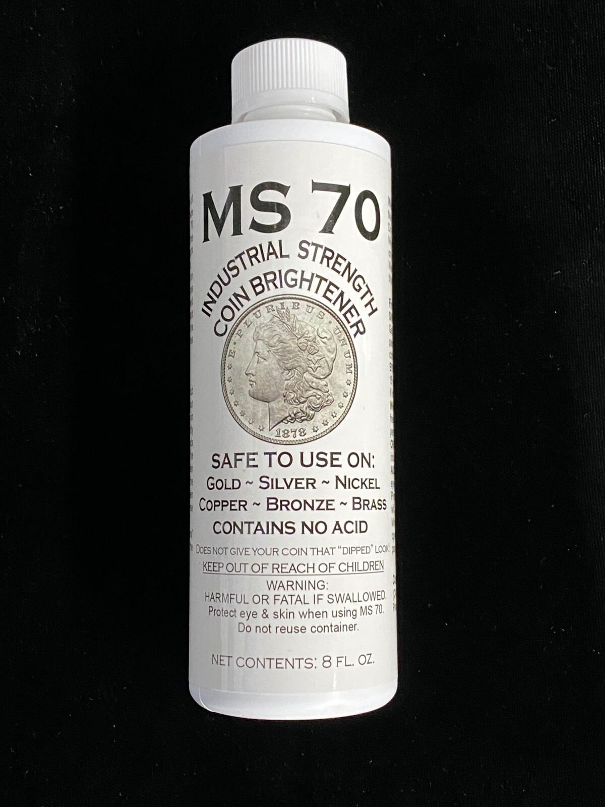 MS 70 8 oz. Coin Cleaner Brightener for Gold Silver Copper Bronze Brass ...