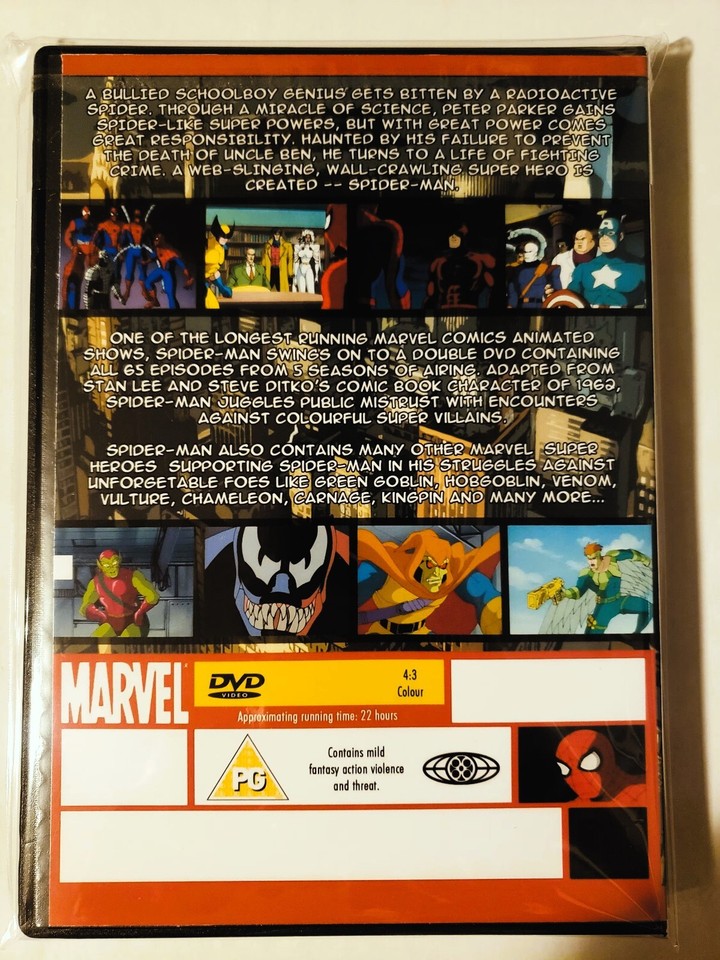 Spider-Man Complete 1994 Animated Series DVD Set | eBay