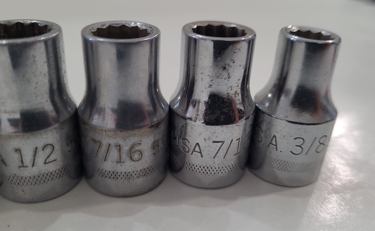 1/2" Drive 12 point Easco Sockets Tools Vintage USA Made Socket Old ...