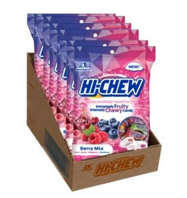 6 Packs Hi-Chew Berry Mix-Black Cherry,Raspberry &Blueberry Flavors.,3 ...