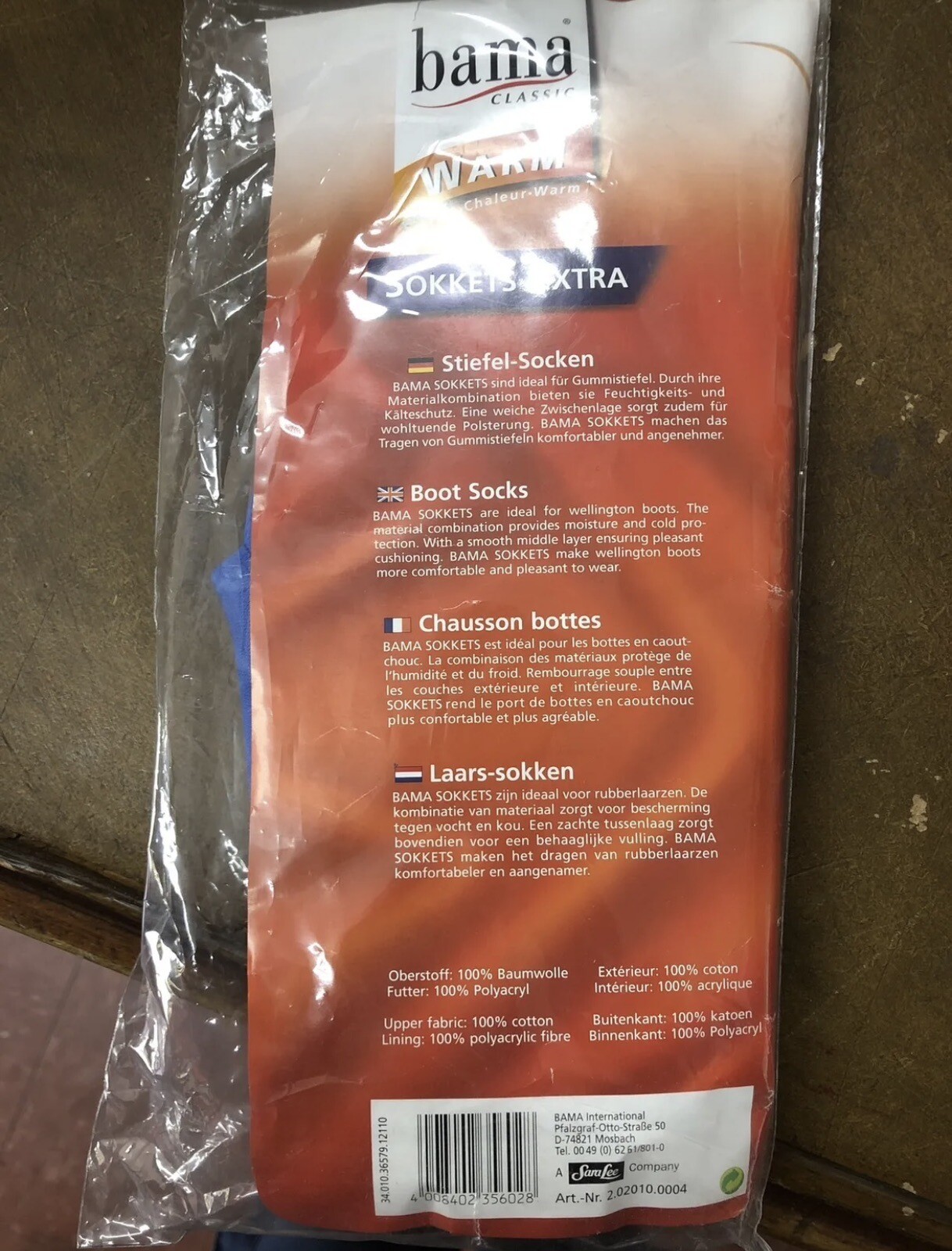 Bama Sokkets/Warm Boot Socks- Sizes Available- 36/37, 38/39 + 40/41 ...