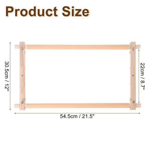 Needlepoint Embroidery Tapestry Scroll Frame, 21"x12" Beech Wooden ...