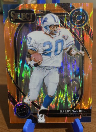 2024 Panini Select - Club Level Barry Sanders #208 Orange Shock Prizm ...