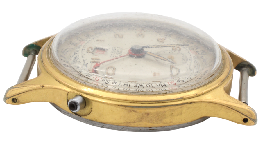 1950's Eloga Triple Date Calendar Mechanical 17J Men's Vintage Watch AS ...