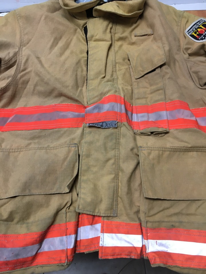 Fire-Dex Firefighter Turnout Gear Jacket Chest-54 Length-32 Sleeve-36 ...